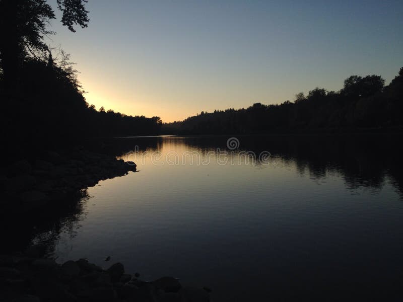 Night reflections stock image. Image of skykomish, river - 58269659