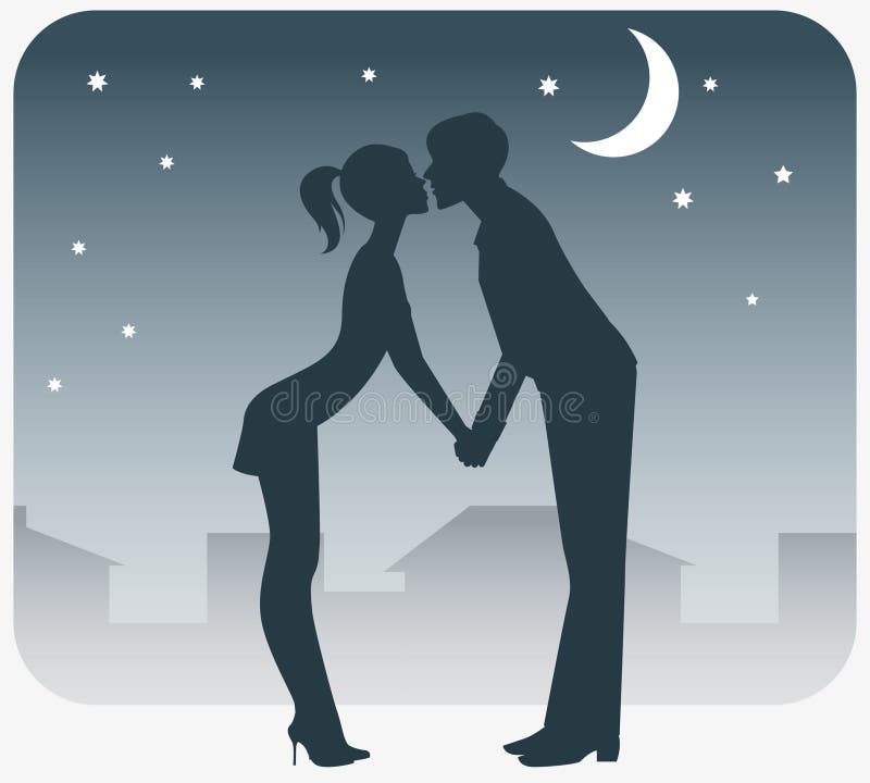 Night rendezvous stock vector. Illustration of couple - 16992641