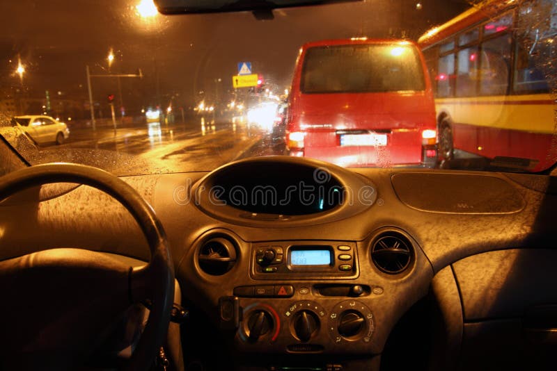 Night ride stock image. Image of interior, driving, crossing - 12403789