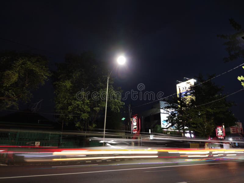 Night Ride Road Traffic City Evening Lighting Stock Image - Image of ...