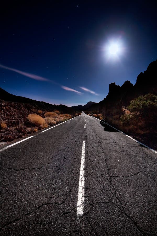 Starry Night Road stock photo. Image of infinity, distant - 16357780
