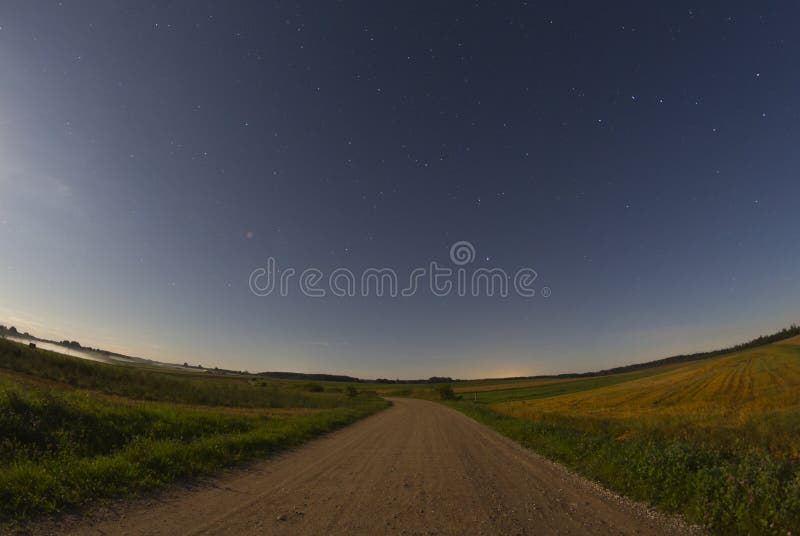 Night rural landscape stock photo. Image of beautiful - 27738734
