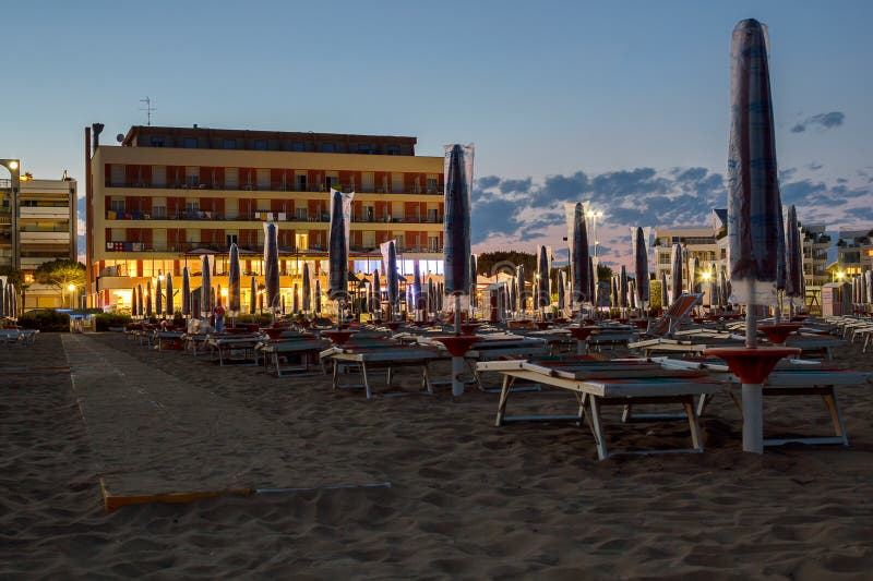 Night on the Sandy Beach in Italy Stock Image - Image of sand, coast ...