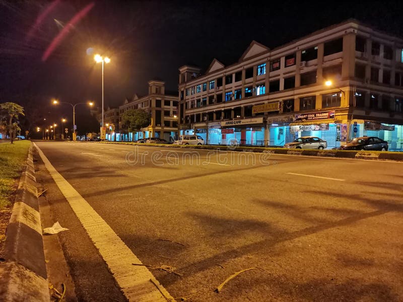 Night Scenario, White Clouds in Blue Sky Stock Photo - Image of ...