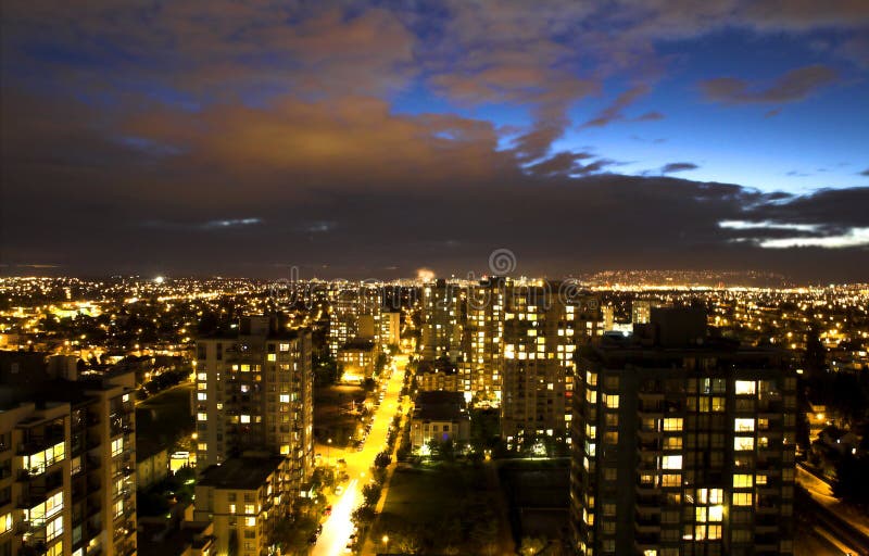 Night scene stock image. Image of building, real, high - 2962749