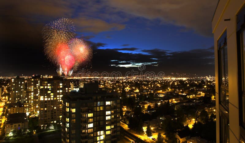 Night scene stock image. Image of vancouver, danger, fireworks - 2962789