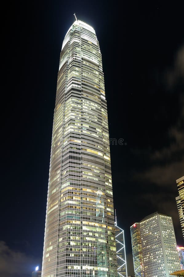 Night Scene of Business Building Stock Photo - Image of night, building ...