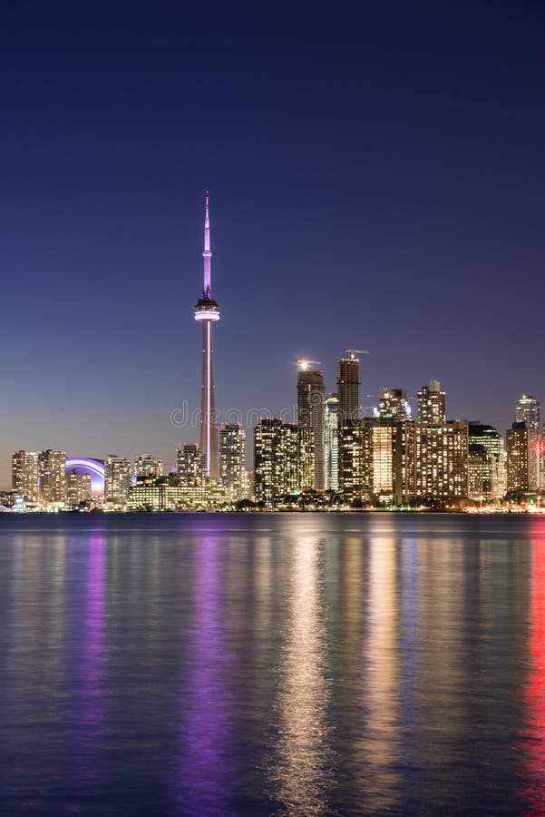 Night Scene of Downtown Toronto Stock Image - Image of scape, scenic ...
