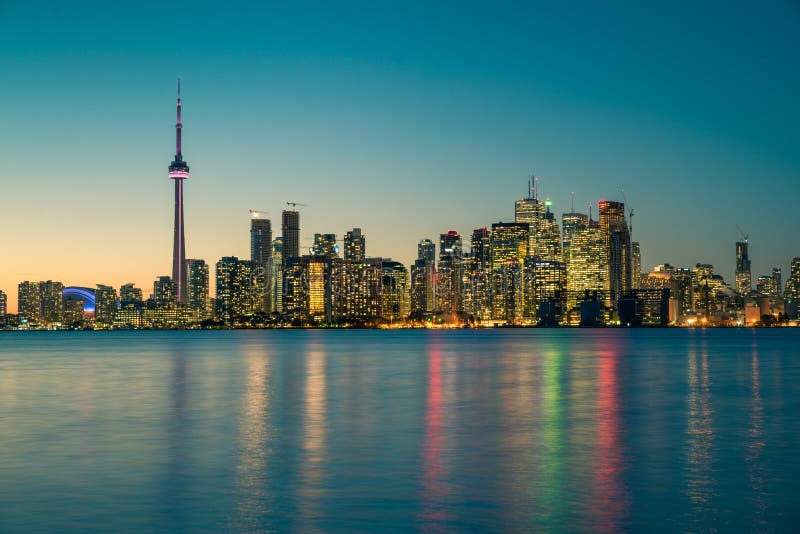 Toronto skylline stock image. Image of area, canada, colorful - 42266617
