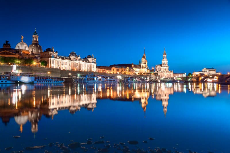 Semperoper at Night in Dresden, Germany Stock Image - Image of saxon ...
