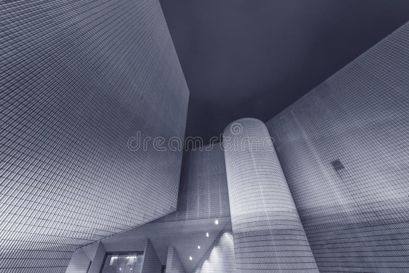 Night Scene of Exterior of Modern Architecture Stock Photo - Image of ...