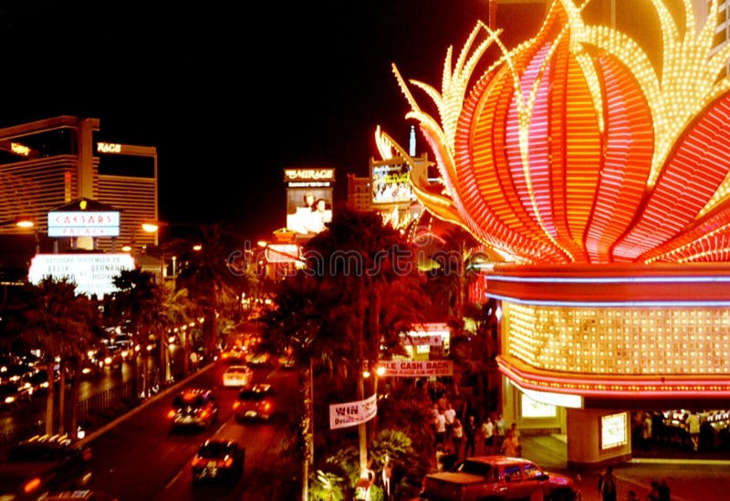 Night Scene on the Las Vegas Boulevard, Nevada Editorial Photo - Image ...