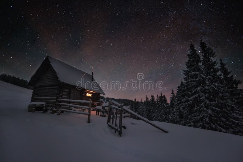 282 Dark Night Log Cabin Stock Photos - Free & Royalty-Free Stock ...