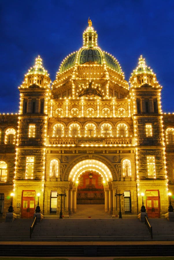 Night Scene of the Parliament Building Stock Photo - Image of door ...
