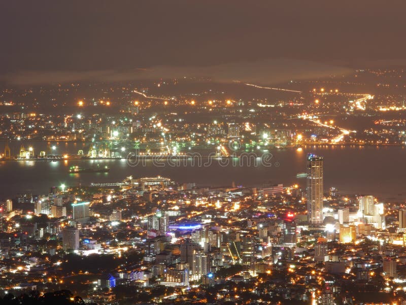Night Scene of Penang, Malaysia Editorial Image - Image of scene ...