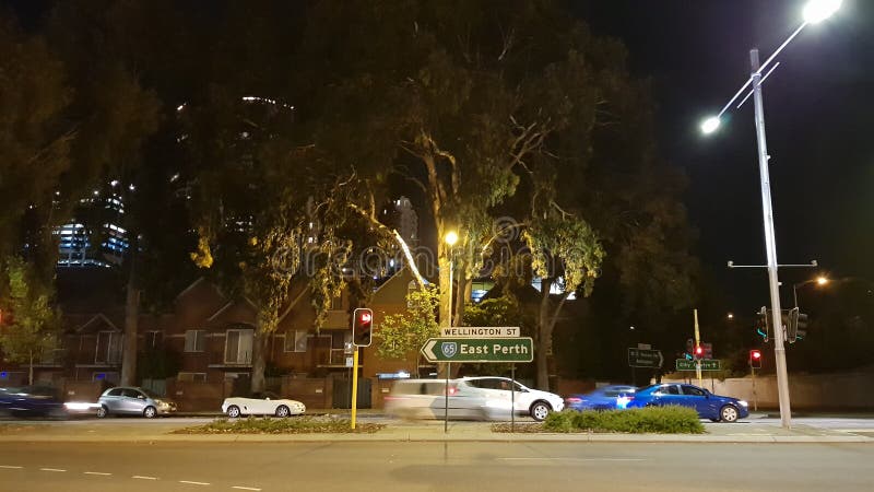 Night Scene Perth Western Australia Editorial Photography - Image of ...