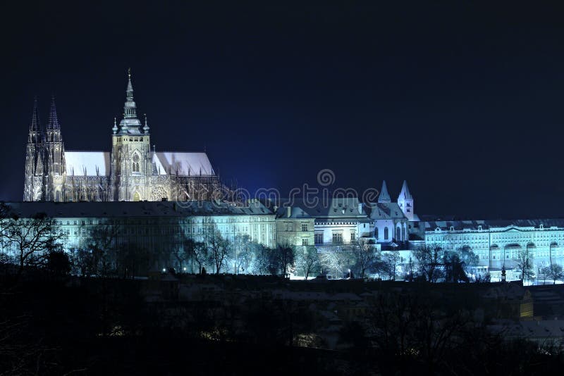 Night Scene of Prague Castle Stock Photo - Image of castle, city: 29659060