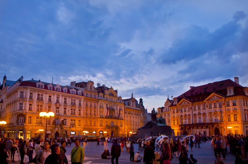 Night Scene in Prague ,Czech Republic Editorial Stock Photo - Image of ...