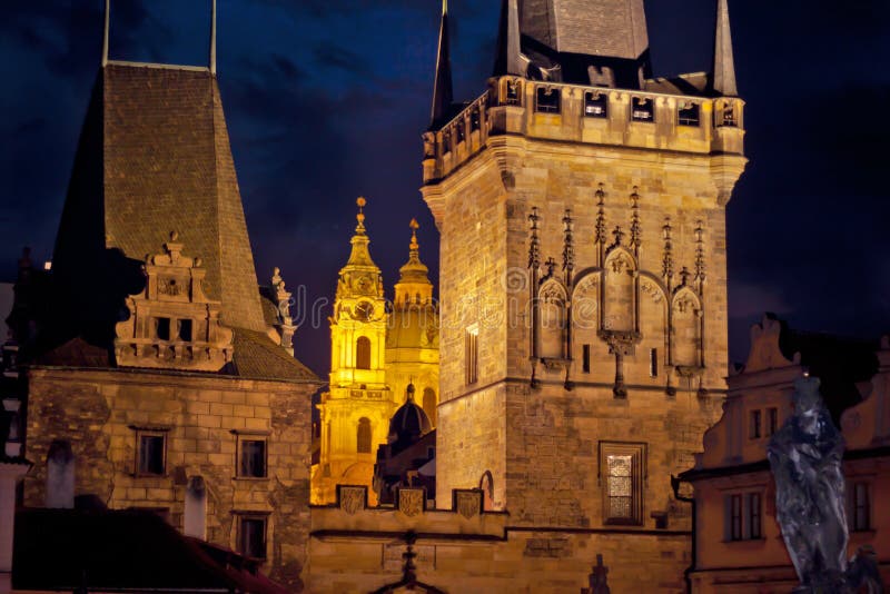 Night Scene in Prague ,Czech Republic Stock Image - Image of scene ...