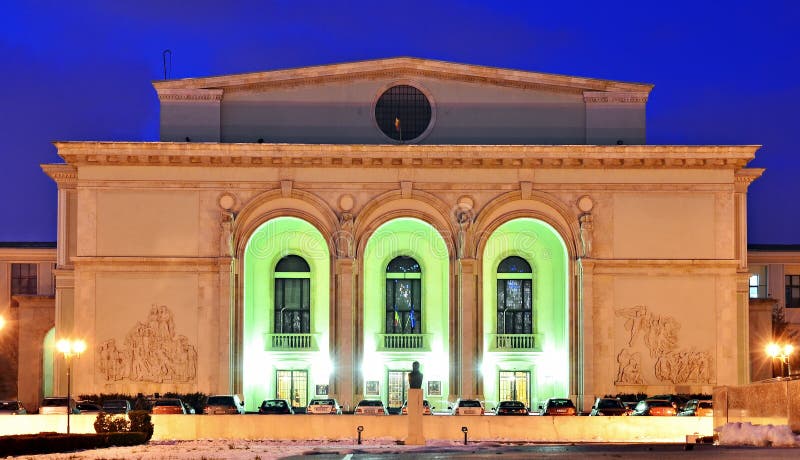 The Old Casino in Cluj Napoca at Night Stock Photo - Image of cazino ...