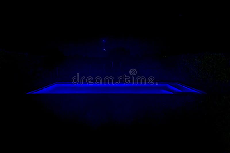 Night Scene Swimming Pool at Meadow Environment Stock Image - Image of ...