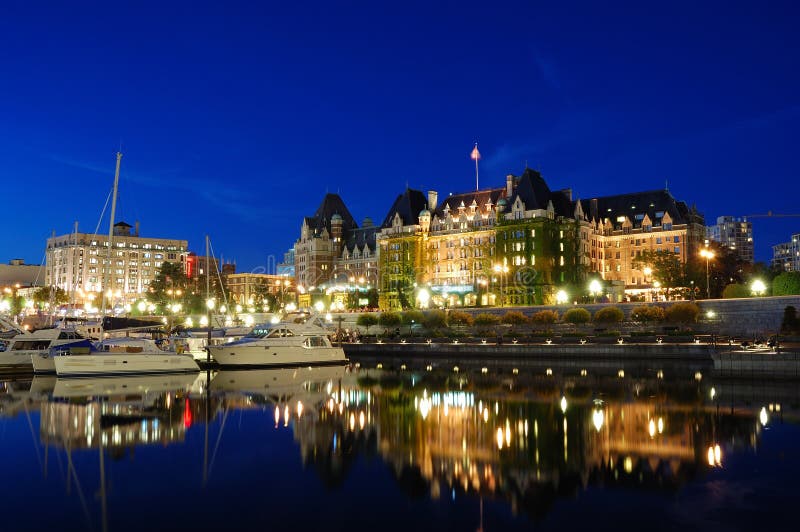 Night scene of victoria stock photo. Image of peaceful - 4737106