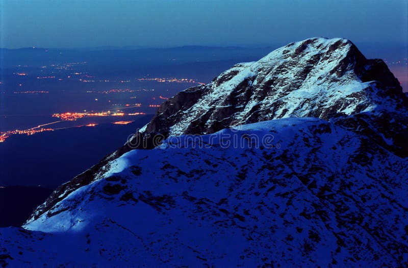 Night scenery stock photo. Image of cliffs, peaks, outdoor - 1398320