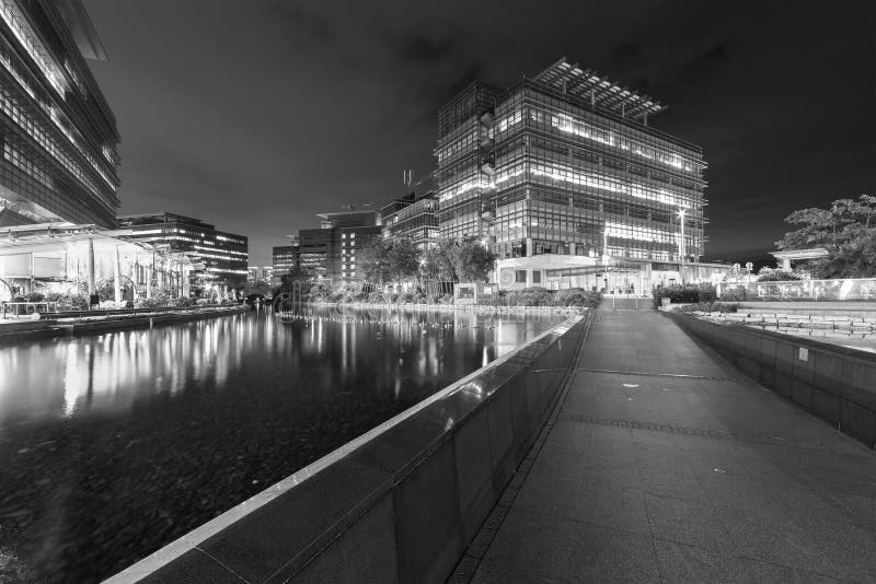 Night Scenery of Modern Office Building in Hong Kong Stock Photo ...