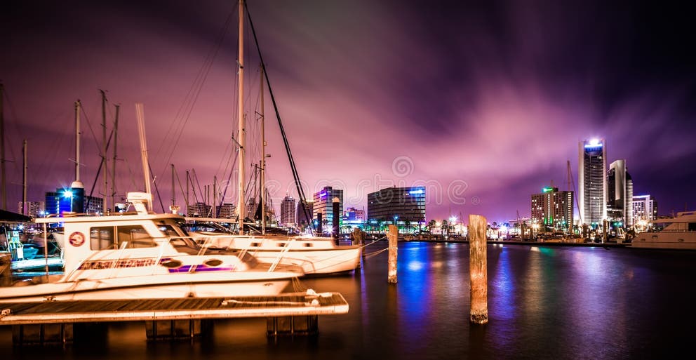 Night Scenes Around Corpus Christi Texas Editorial Image - Image of ...