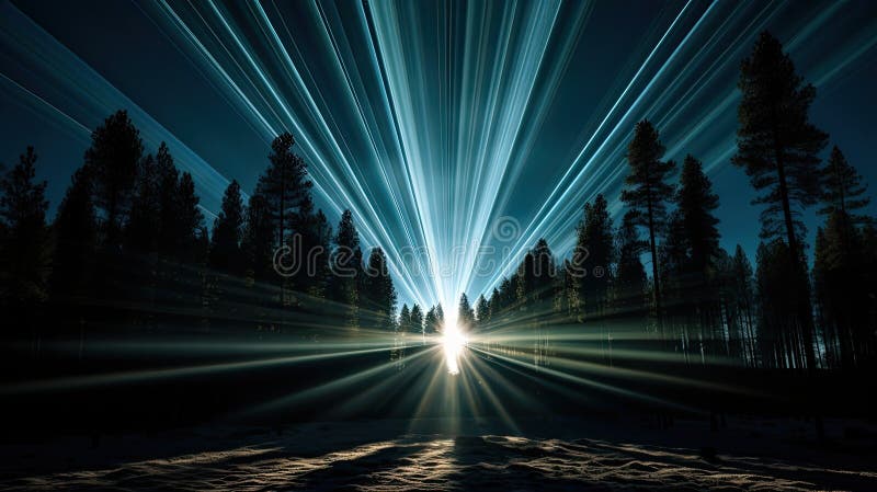 Night searchlight light stock illustration. Illustration of searchlight ...