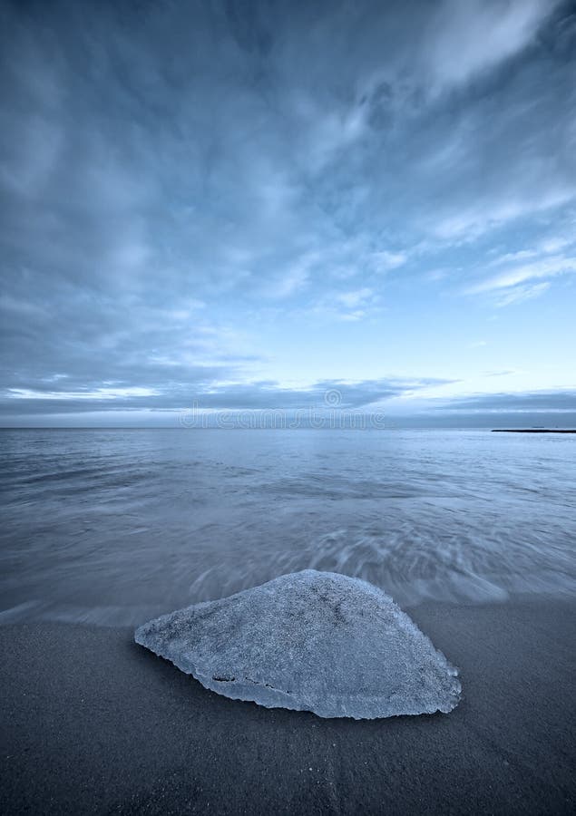 Night seascape stock image. Image of season, north, shore - 18239831