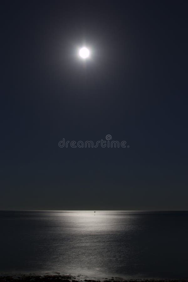 Night seascape stock photo. Image of light, moonlit, seascape - 44489190