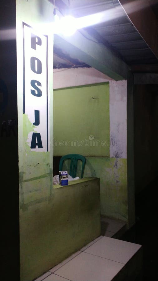 Night security guard post editorial stock photo. Image of guard - 264784598