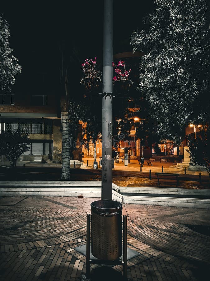 Night session of trash stock photo. Image of dusk, evening - 187244432