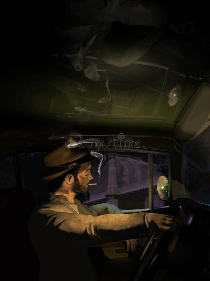 Night-shadowing stock illustration. Illustration of coat - 101006472