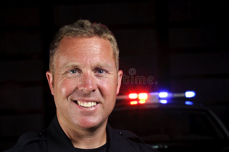 Smiling officer stock photo. Image of portrait, responder - 31281986