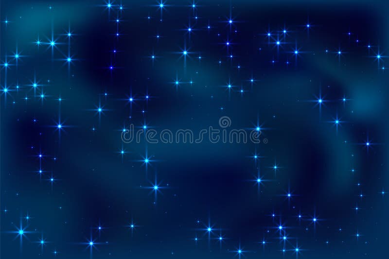Night Shining Sky Star Dust Vector Background. Many Celestial Stellar ...