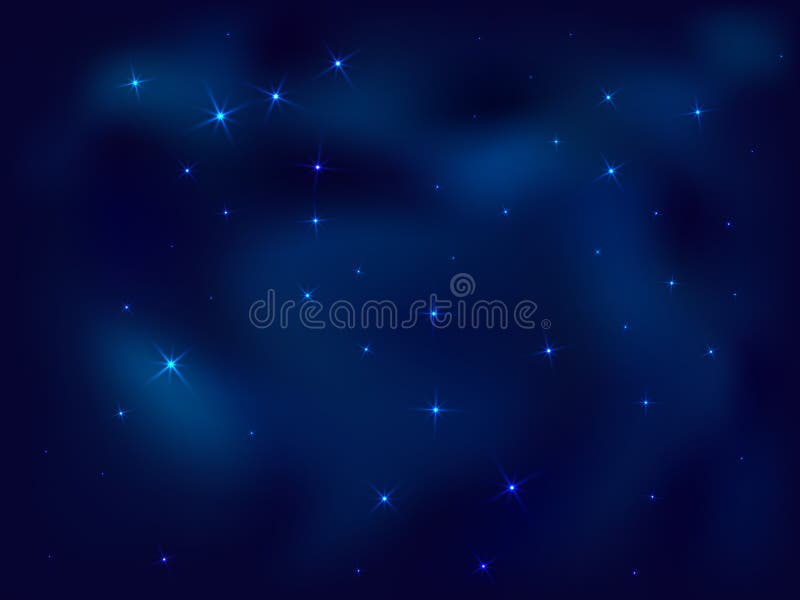 Night Shining Sky Star Dust Vector Background. Many Celestial Stellar ...