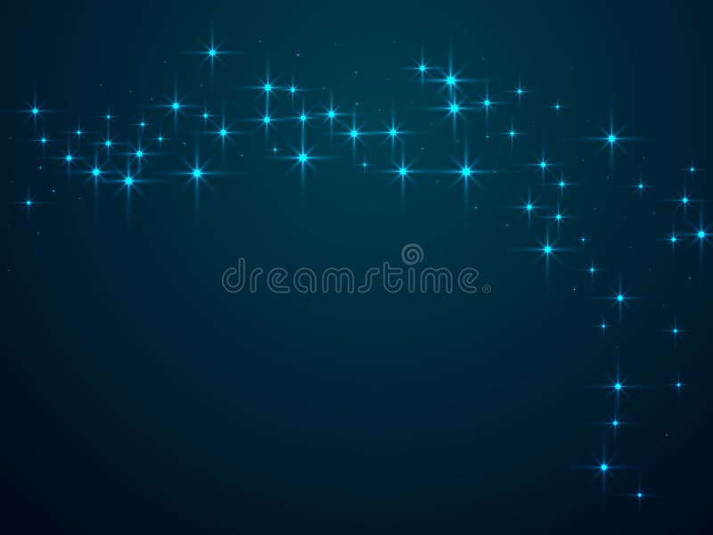 Night Shining Sky Star Dust Vector Background. Many Celestial Stellar ...