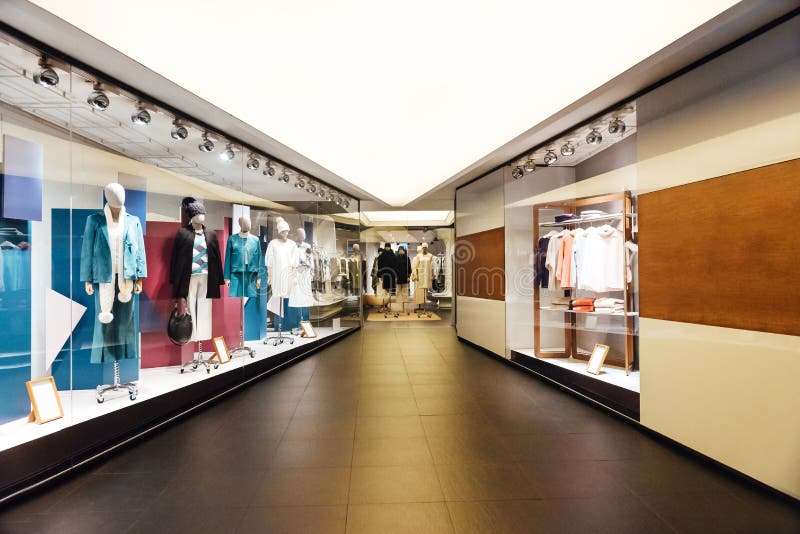 Night Shop Window with Clothes Stock Photo - Image of night, novelties ...