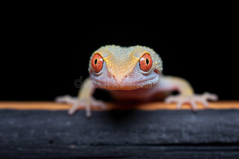 Night Shot of Gecko Glowing Under Uv Light Stock Illustration ...