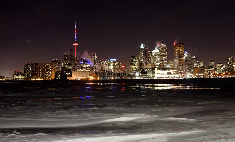 Night Shot Toronto stock photo. Image of city, buildings - 53078922