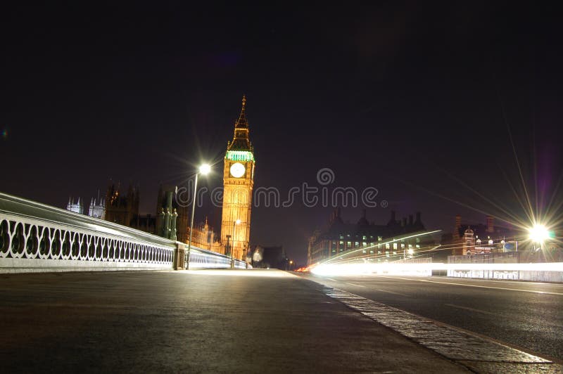 Night sight of london stock image. Image of thames, movement - 12417677