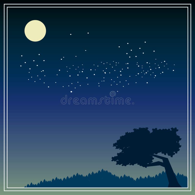Night Sky Background Design Stock Vector - Illustration of colours ...