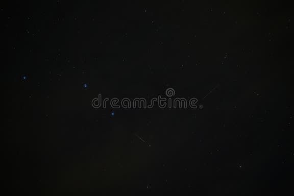 Night Sky with Big Dipper and Meteors Stock Image - Image of shutter ...