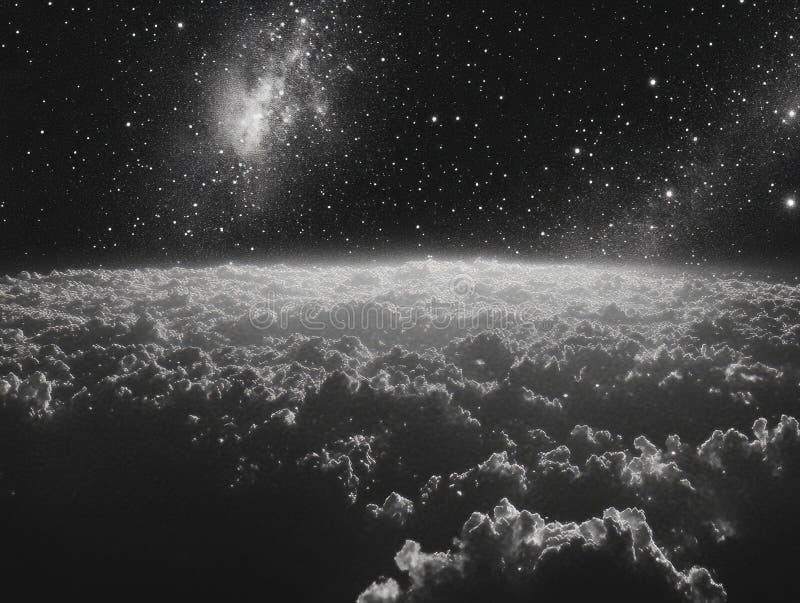 Night Sky Black White stock image. Image of monochrome - 379258455