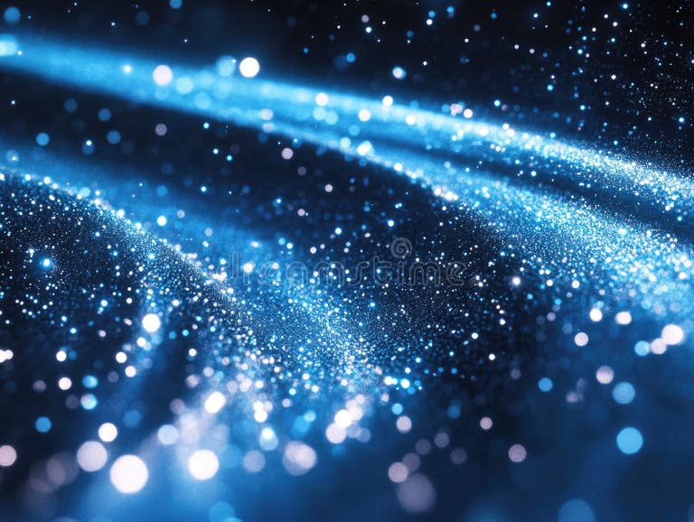 Night sky with blue lights stock photo. Image of glow - 376669932