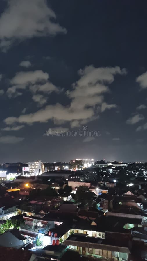 Night Sky and the CityFrom Park Building Editorial Image - Image of ...