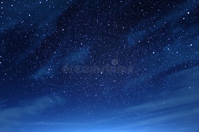 Night Sky with Clouds with the Starry Stock Illustration - Illustration ...