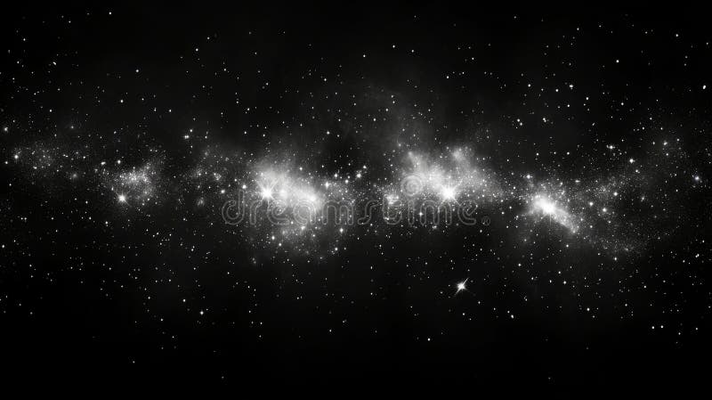 A Night Sky, Dark and Starry, with Abstract Patterns of Blinking White ...